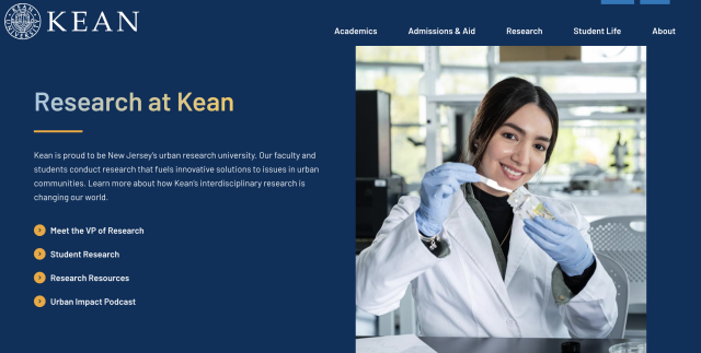 Kean.edu Website Redesigned to Promote Kean’s Research and Online Learning - Kean University